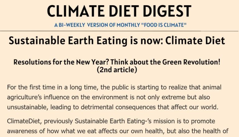 Sustainable Earth Eating is now: Climate Diet - Climate Education ...